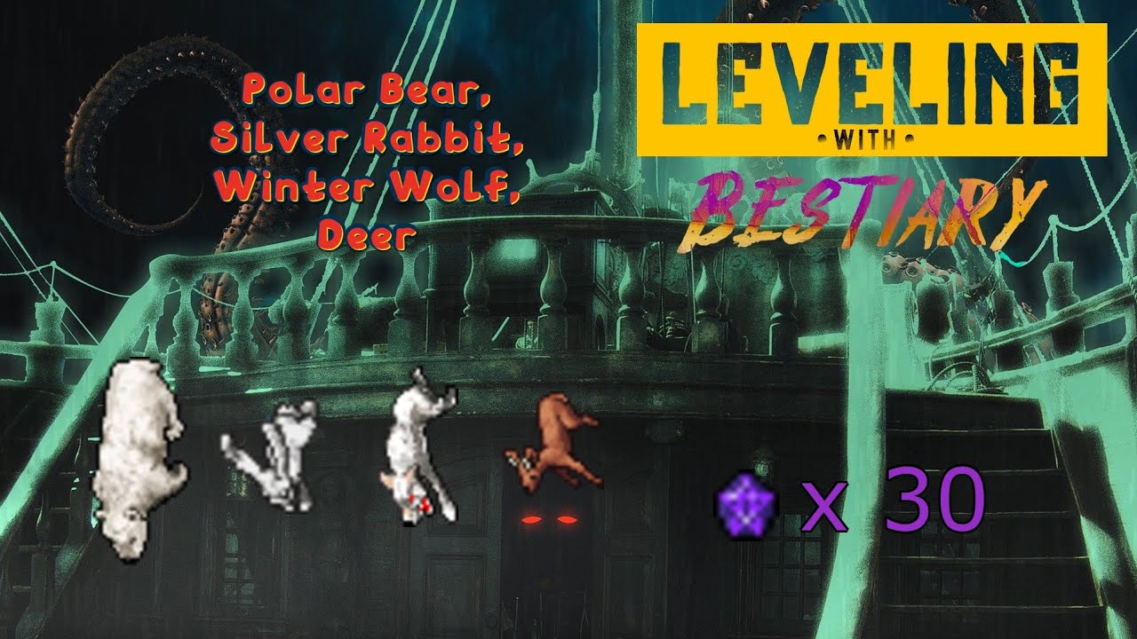 Tibia Bestiary - Polar Bear, Winter Wolf, Silver Rabbit, Deer (Leveling ...