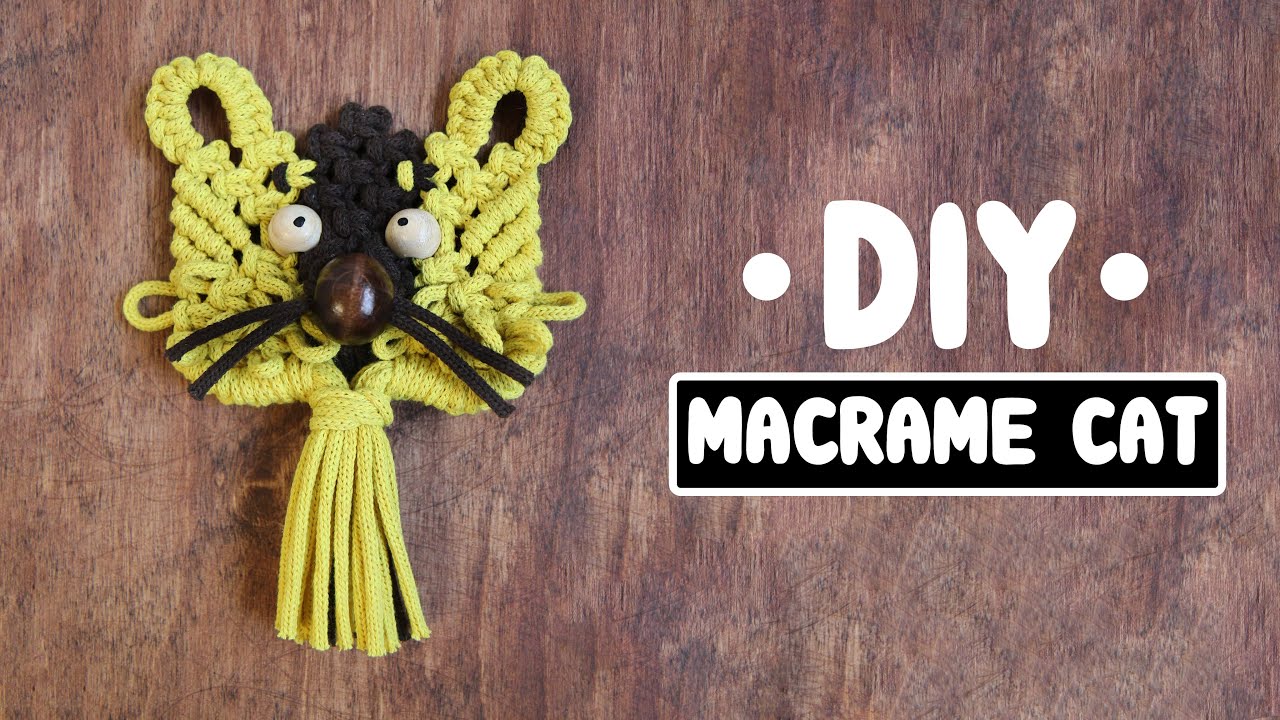 Macrame Cat #2 / Tutorial Macrame Wall Hanging - YouTube