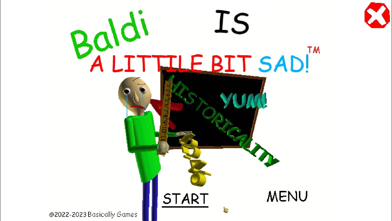Baldi is a little bit sad! Baldi's Basics Mod - YouTube