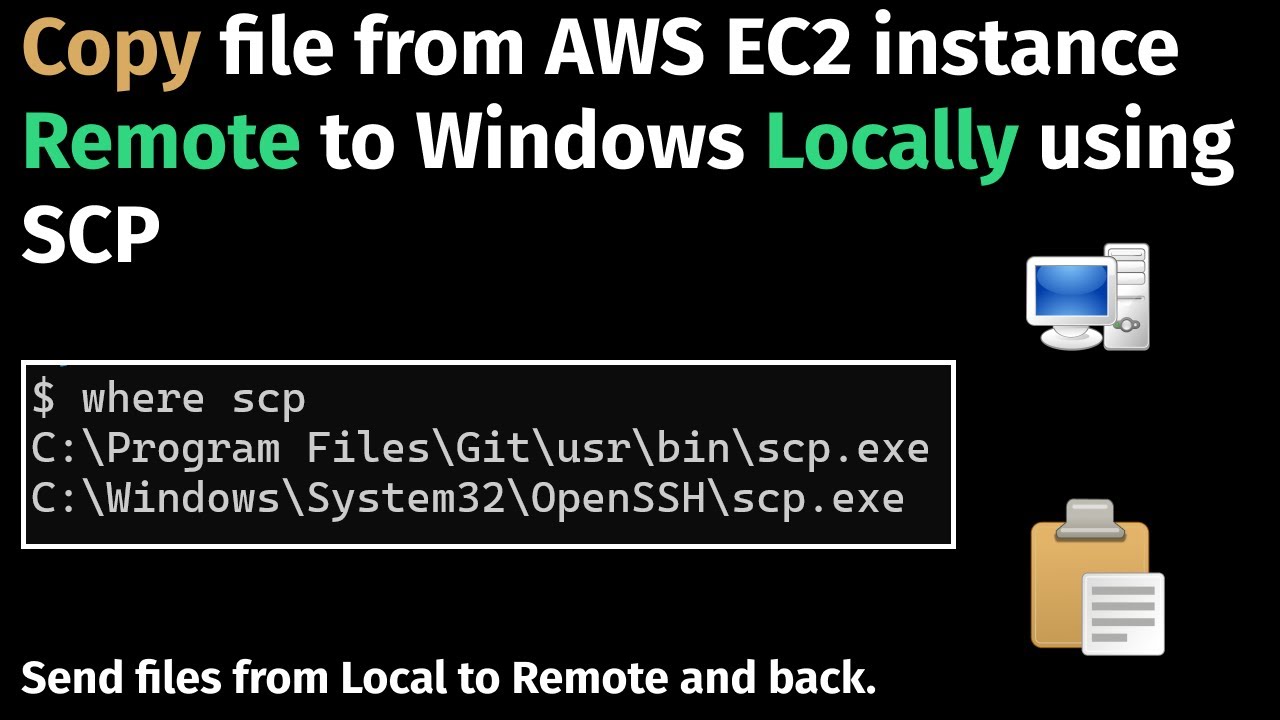 How To Copy File From Aws Ec2 Instance Remote To Windows Locally Using Scp Youtube 8837
