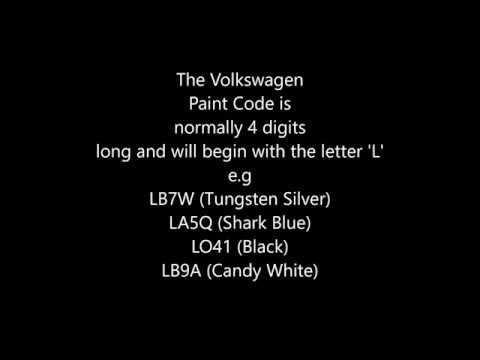 How to find your Volkswagen Golf Mk7 PAINT CODE - YouTube