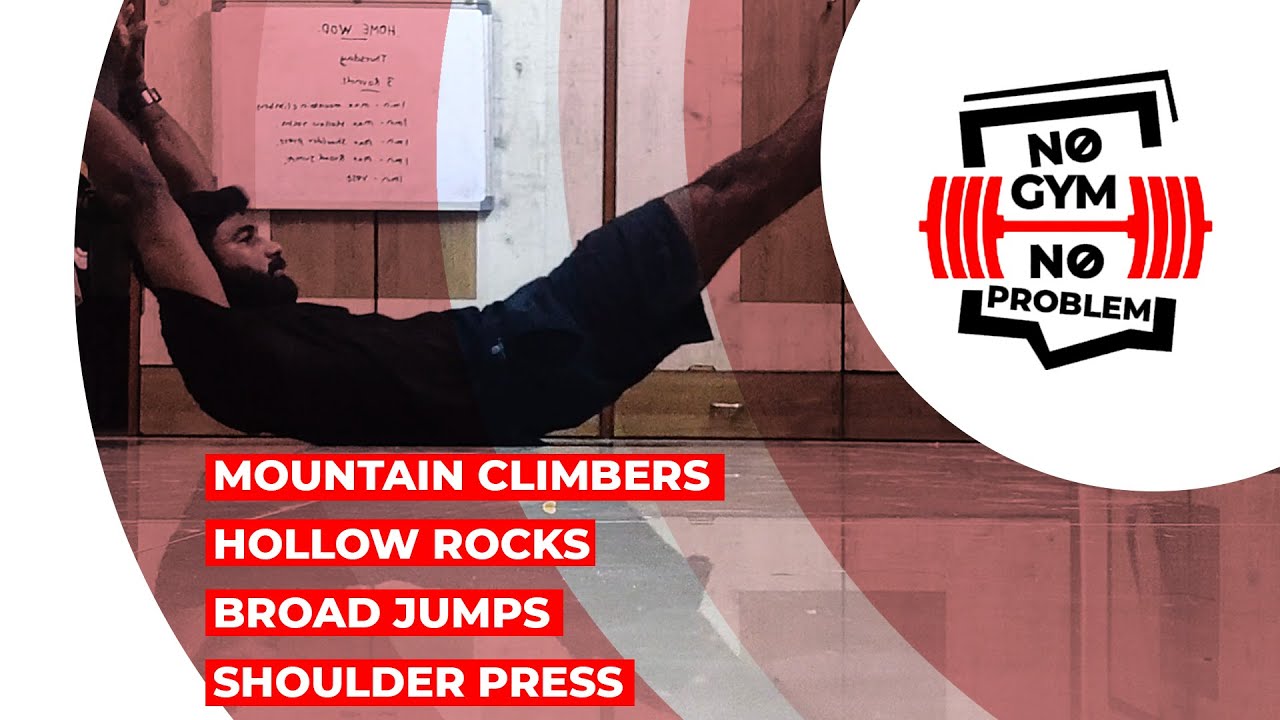 CrossFit Workouts at home - Mountain Climbers + Hollow Rocks + Shoulder ...