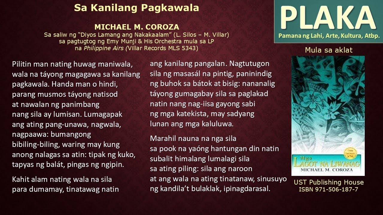 SA KANILANG PAGKAWALA ni Michael M Coroza - YouTube