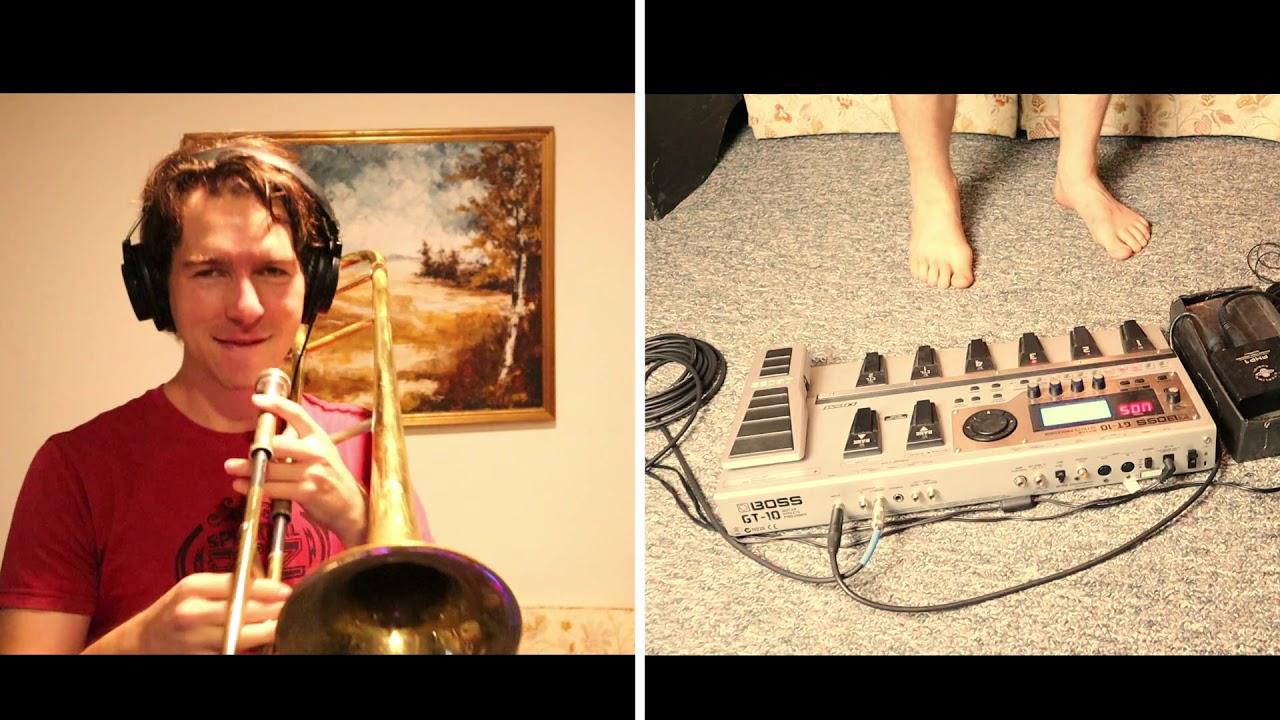 Electric Trombone Crazy Pedal Technique! (Boss GT-10) Family of the Sun ...