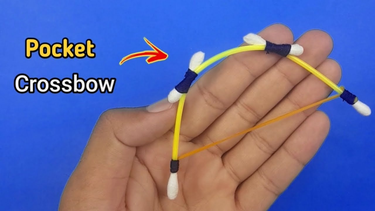 How to make Crossbow at Home Easy | Rubber band Pocket Crossbow - YouTube
