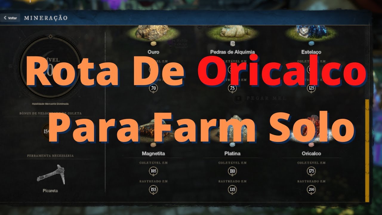 Farm Oricalco New World rota de Oricalco Para Farm Solo New World - YouTube