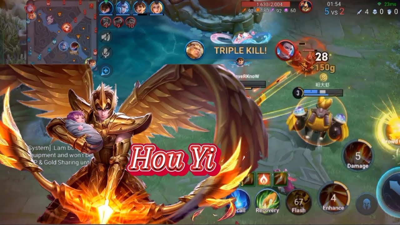 Hou Yi Marksman Fram lane Easy play Try This Build Honor of kings - YouTube
