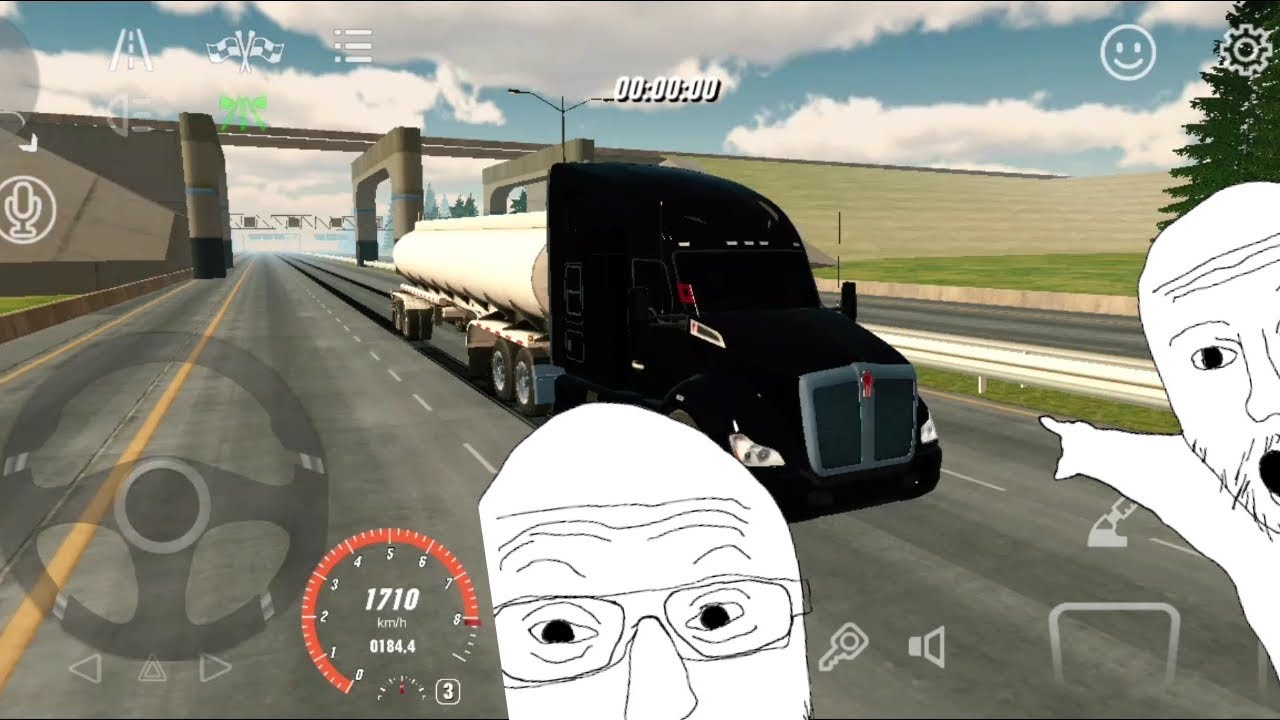 Driving a glitch truck with a trailer - YouTube