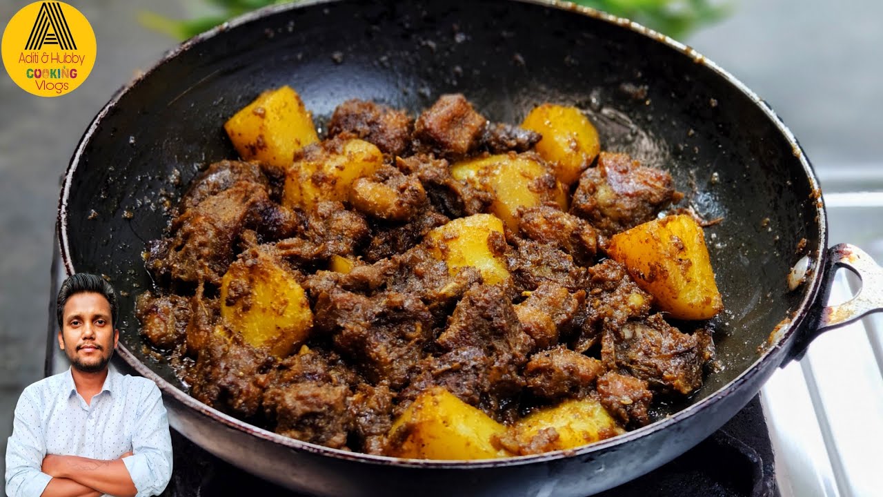 Cooking A Tasty Masala Duck Fry With Potatoes | Spicy Duck Bhuna Masala ...