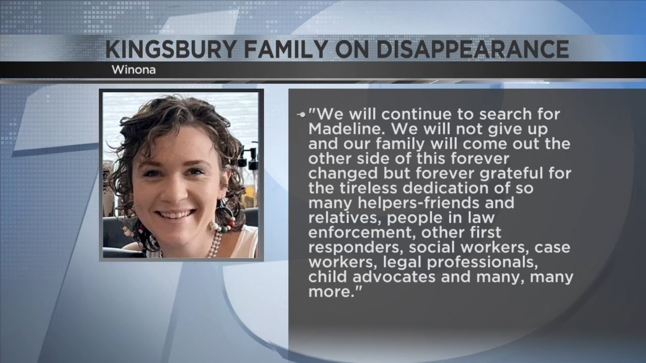 "We will not give up": Kingbury family issues statement on dealing with ...