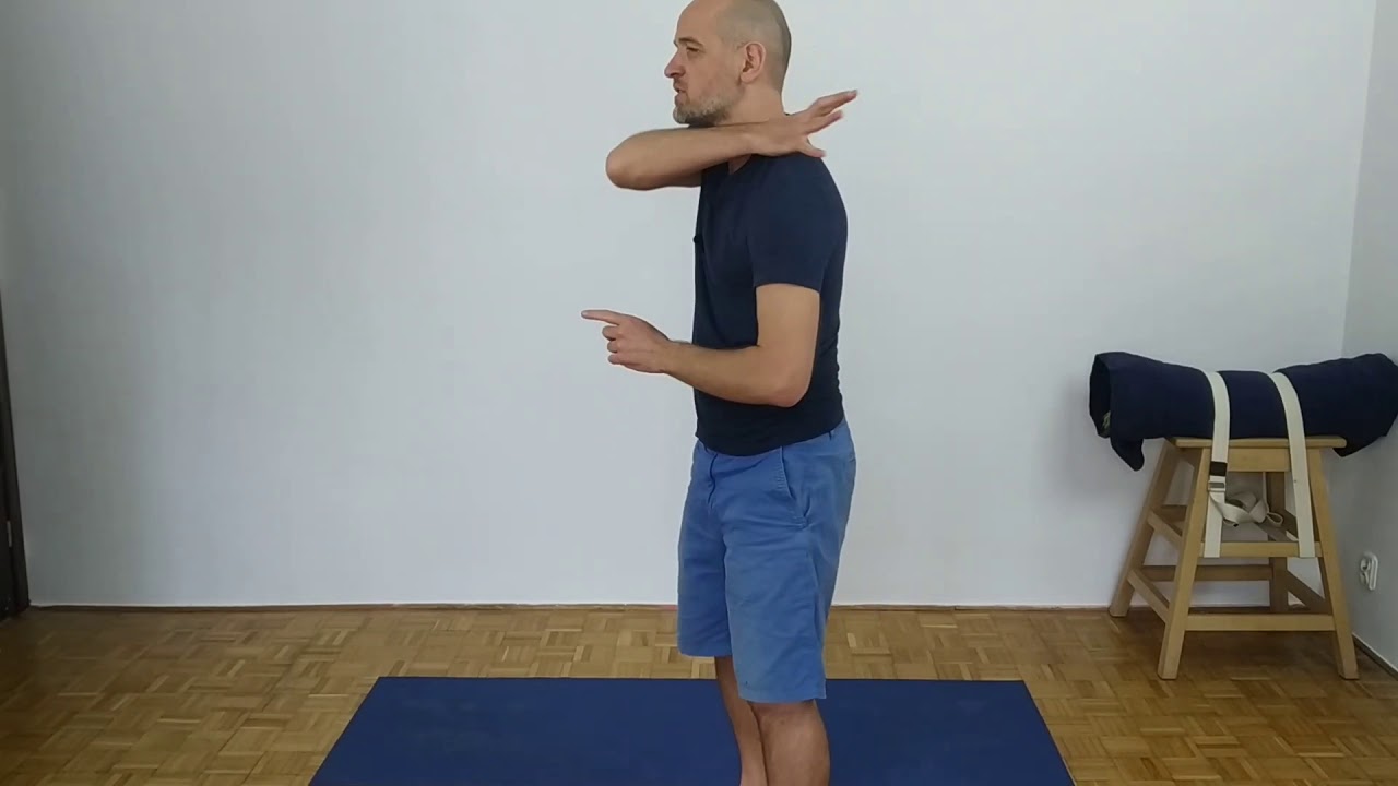 Bioenergetic exercise _ Releasing tensions of the shoulders - YouTube