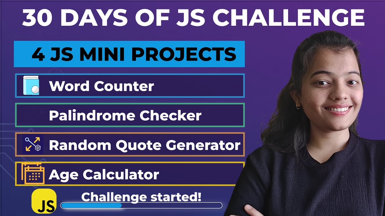 JS Mini Projects | Word Counter, Palindrome Checker, Random Quote Generator & Age Calculator 🔥 ...
