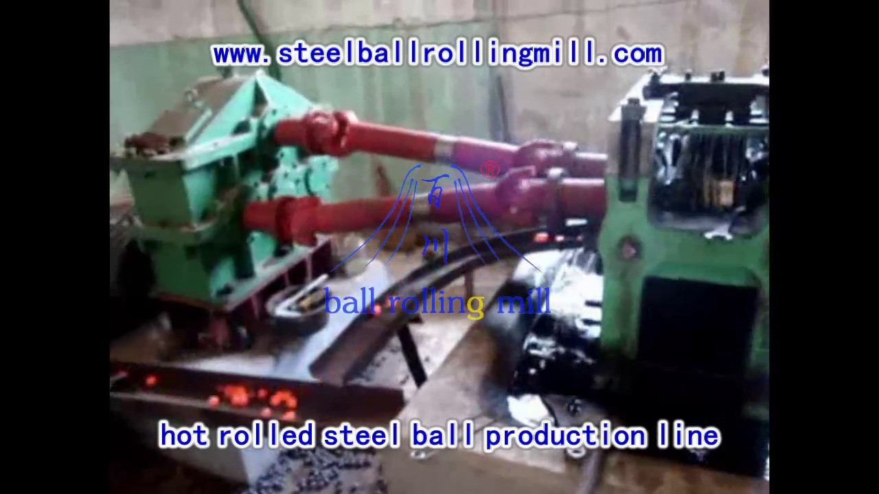 steel ball rolling machine,hot rolled steel ball production line - YouTube
