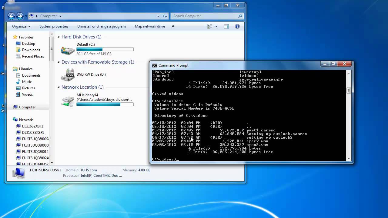 Command prompt exercise - YouTube