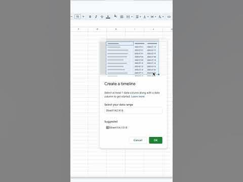 Timeline View in #googlesheets - YouTube