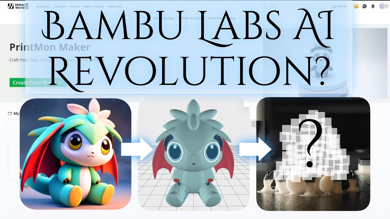 Bambu Labs Makerworld new AI Tool PrintMon Maker first test! #bambulab ...
