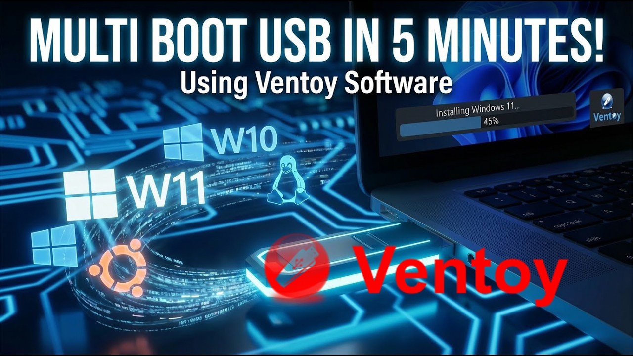 Multi Boot USB in 5 Minutes 🔥 Install Multiple Windows with Ventoy ...