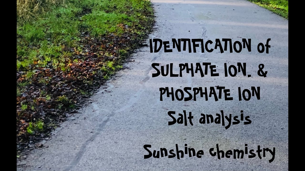SALT ANALYSIS( III) DIRECT GROUP ANIONS & CONFIRMATORY TESTS FOR ...