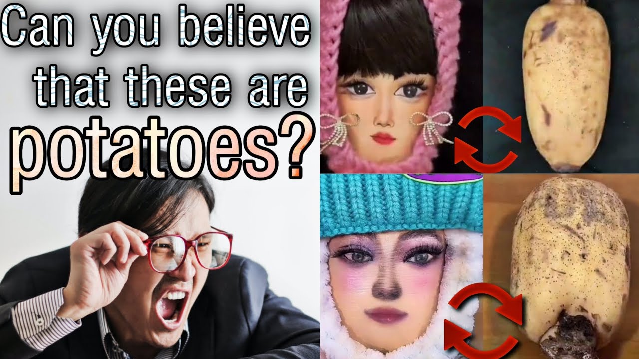 Potato became more beautiful than me | ASMR MAKE UP POTATOES - YouTube