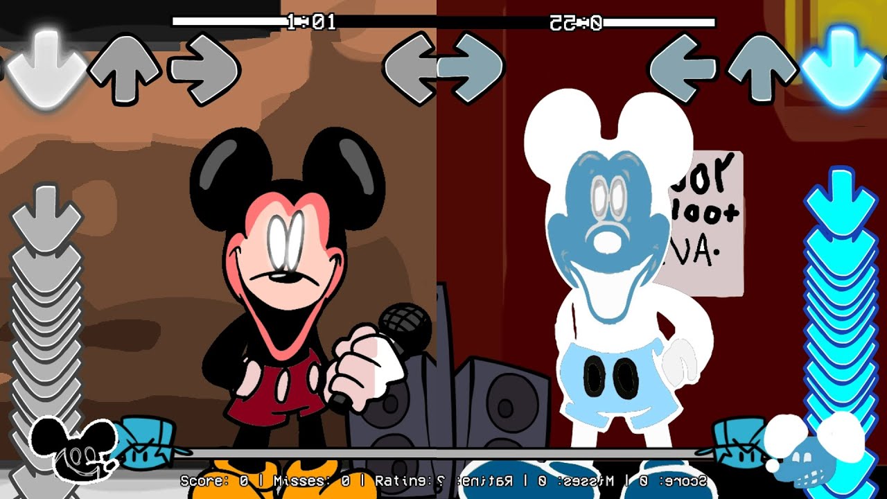FNF' Vs Mickey Mouse Mod Happy old vs new - YouTube