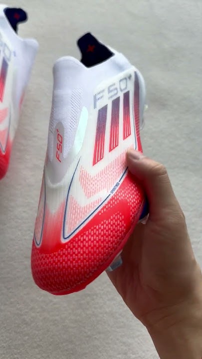 Adidas F50+ FG Advancement - White/Solar Red/Lucid Blue - YouTube