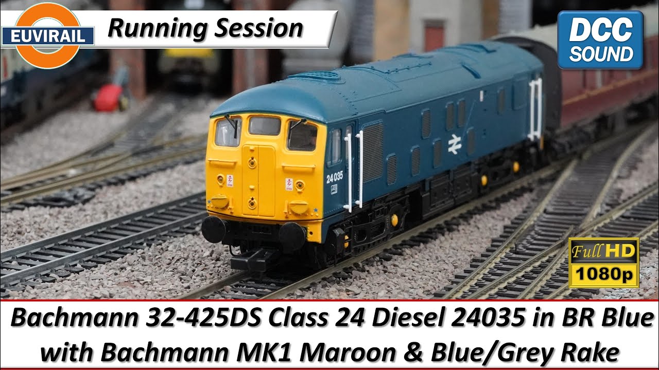 Bachmann Class 24 32-425DS Diesel 24035 in BR Blue w/ Bachmann MK1 ...