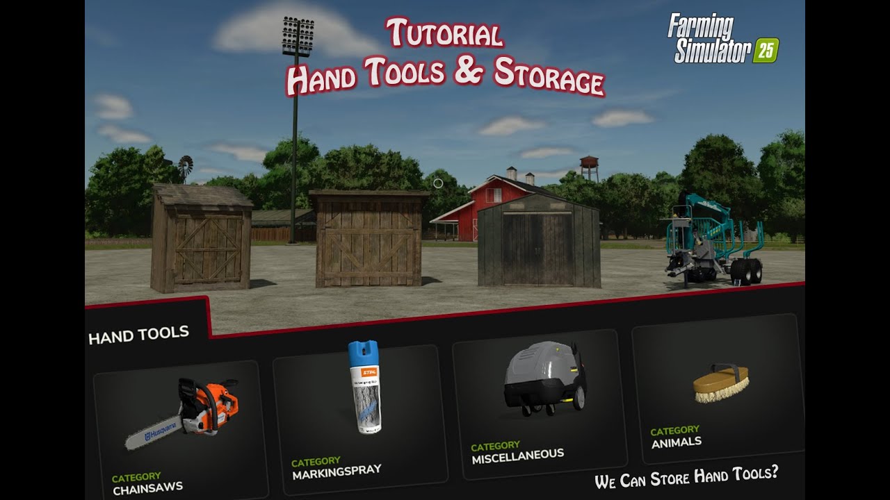 Tutorial For Hand Tools in Farming Simulator 25 - YouTube