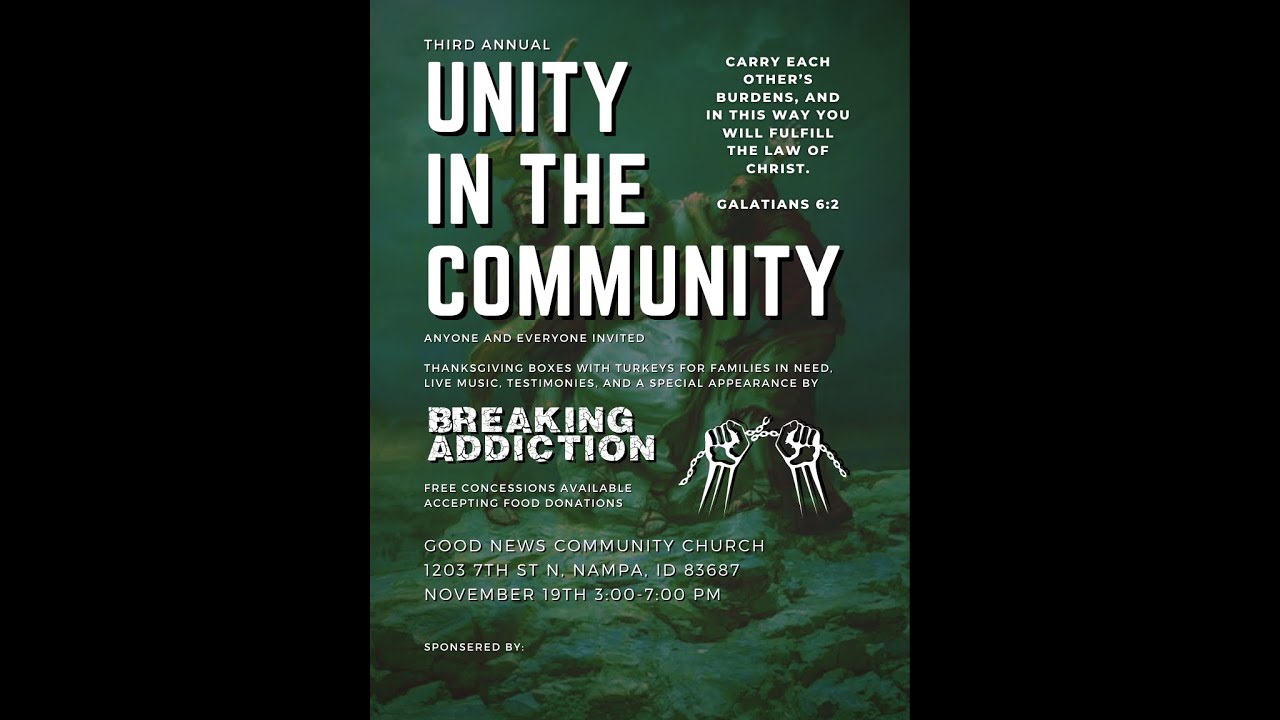Breaking Addiction - Unity in the Community - YouTube