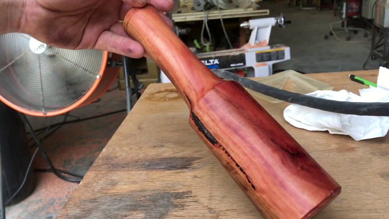 Turning a Carver's Mallet - YouTube