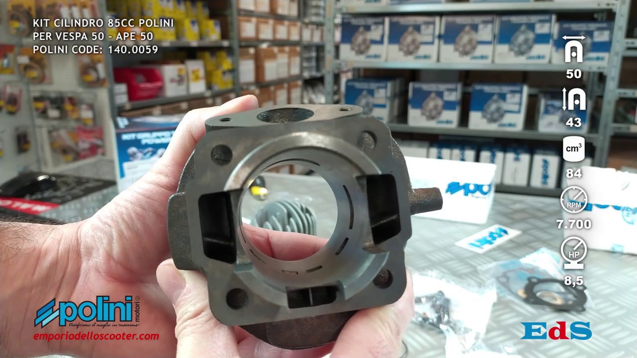 POLINI Unboxing | Kit 85cc Vespa Small Frame 50 Special - 140.0059 ...