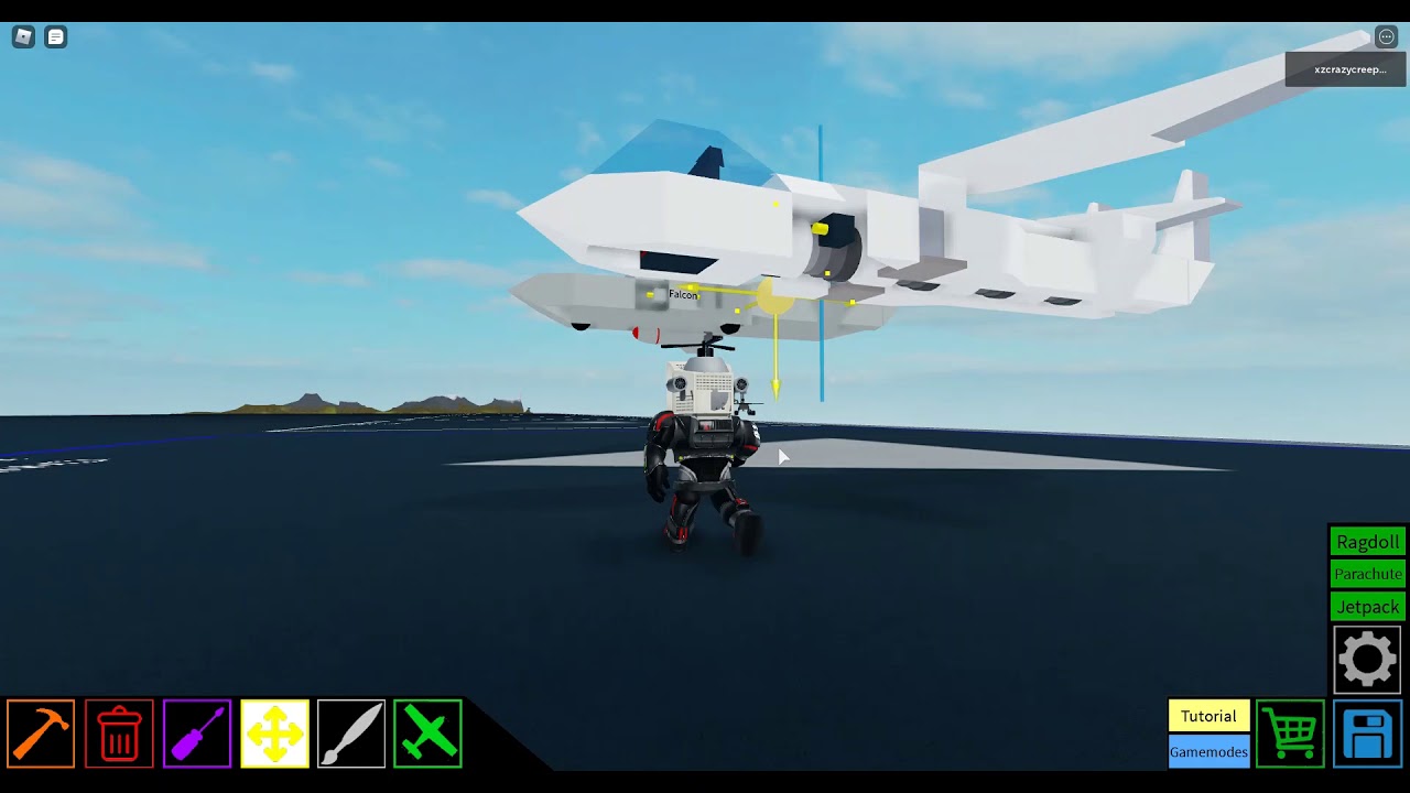 Plane Crazy folding wing jet tutorial - YouTube