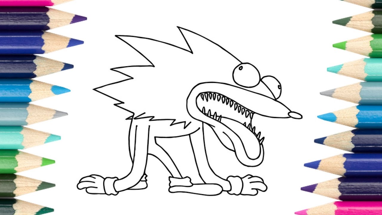 Funny Shin Sonic Coloring Page - YouTube