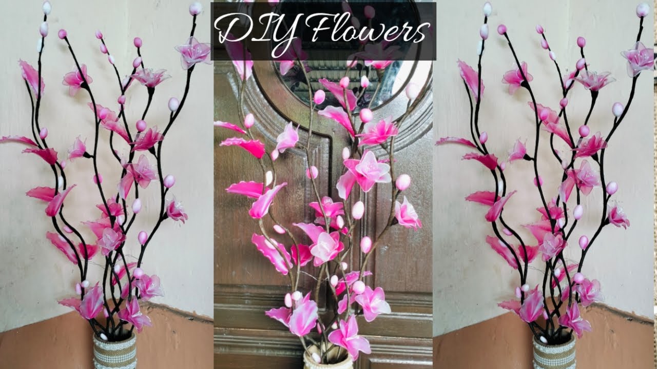 Threaded Flowers from stocking Fabric || Corner Flowers || DIY Stocking ...