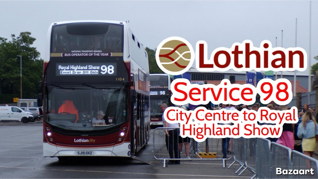Lothian Buses Service 98 City Centre to Ingliston • E400XLB 1104 ...