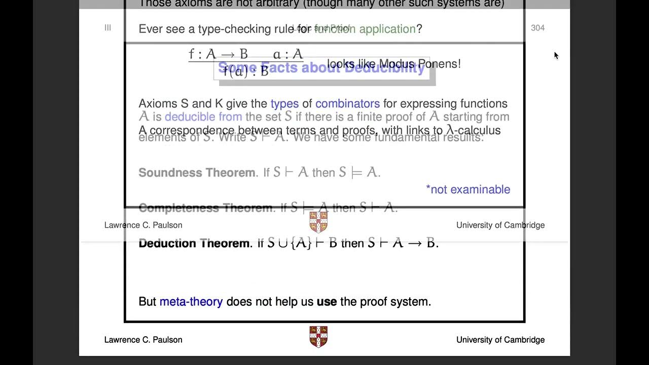 Logic and Proof, Lecture 3: Propositional Proof Systems - YouTube