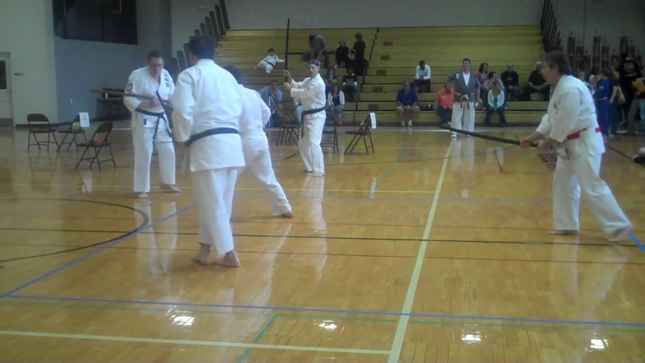 Okinawa Budo Kai Warren, MI Demo - Nicho Sai & Uhugushuku Nitan Bo ...