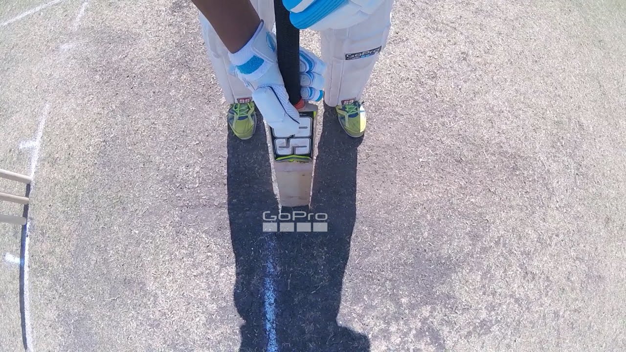 GoPro Cricket Batting- Peach (LBW!) - YouTube