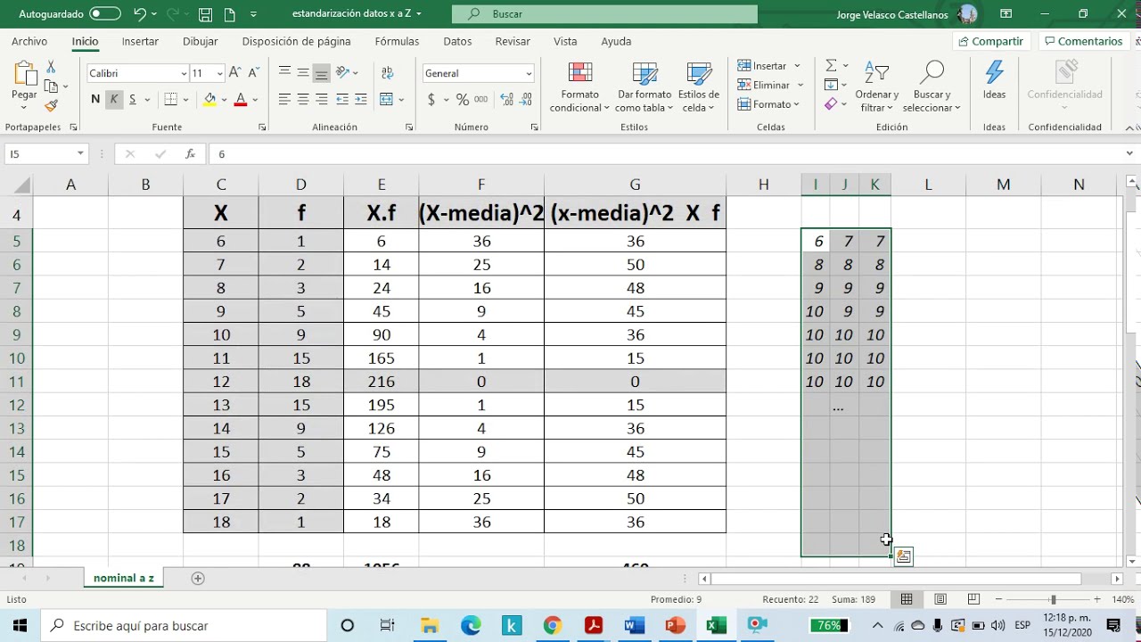 Distribución normal estandarización de datos nominales - YouTube