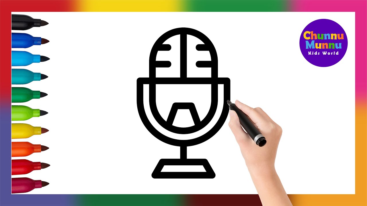mic painting & coloring page marker pen for kids & toddlers | chunnu ...