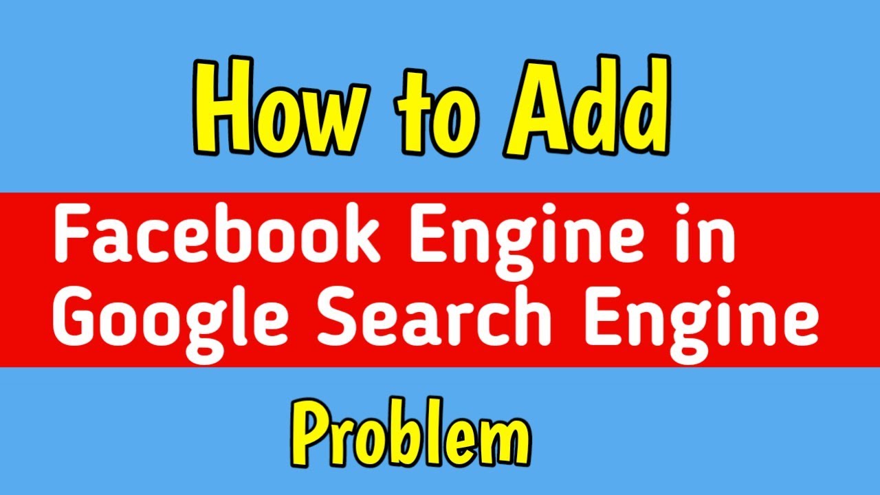 How to Add Facebook Page in Google Search Engine | How to make Facebook ...