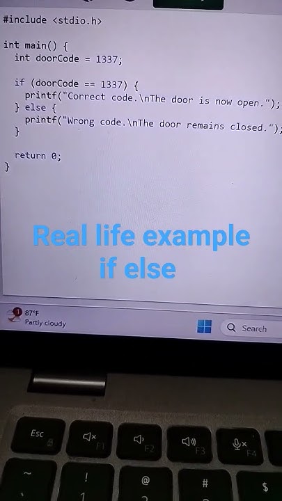 Example Of If Else In C Coding Coder Javaprogramming Cprogramming Youtube