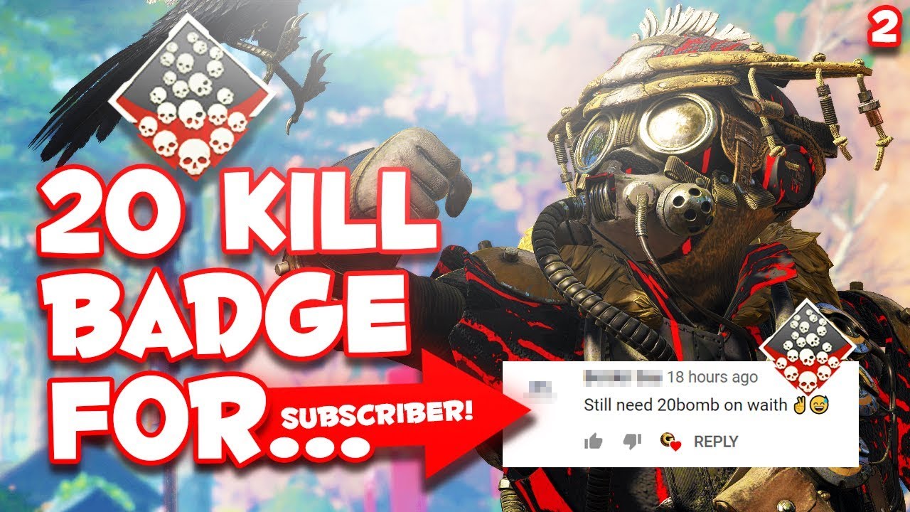 Getting a FREE 20 Kill Badge for a "SUBSCRIBER!" (Bloodhound) - YouTube