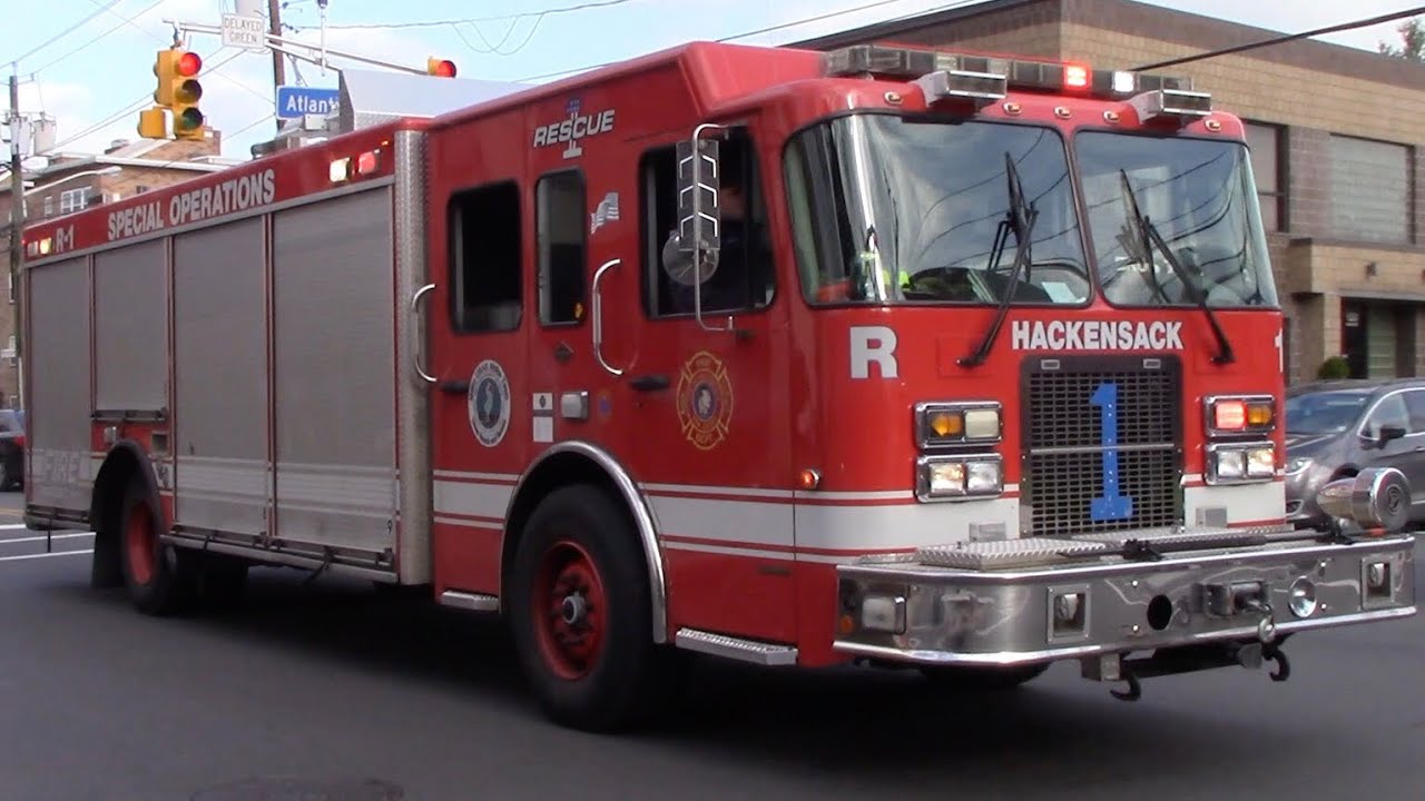 Hackensack Fire Department Rescue 1 And HUMC EMS Responding 11-21-18 ...