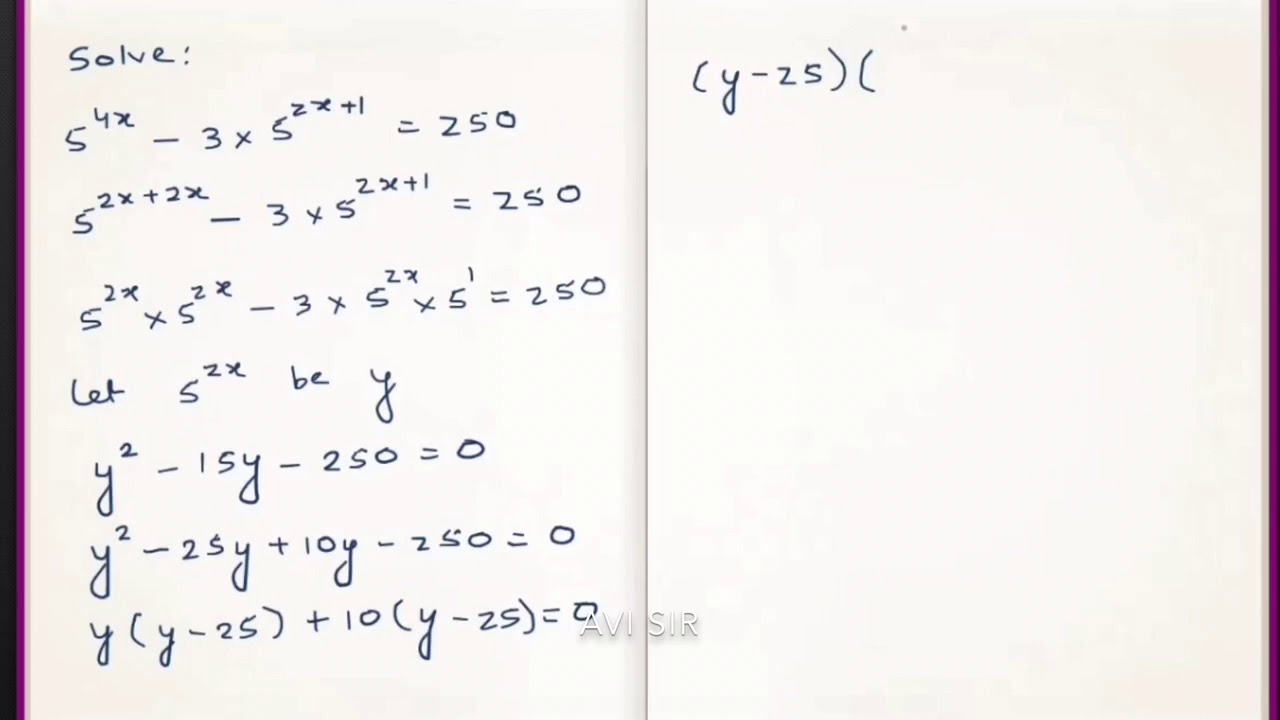 Solve For X 5 4x 3 5 2x 1 250 Quadratic Equation Class 10