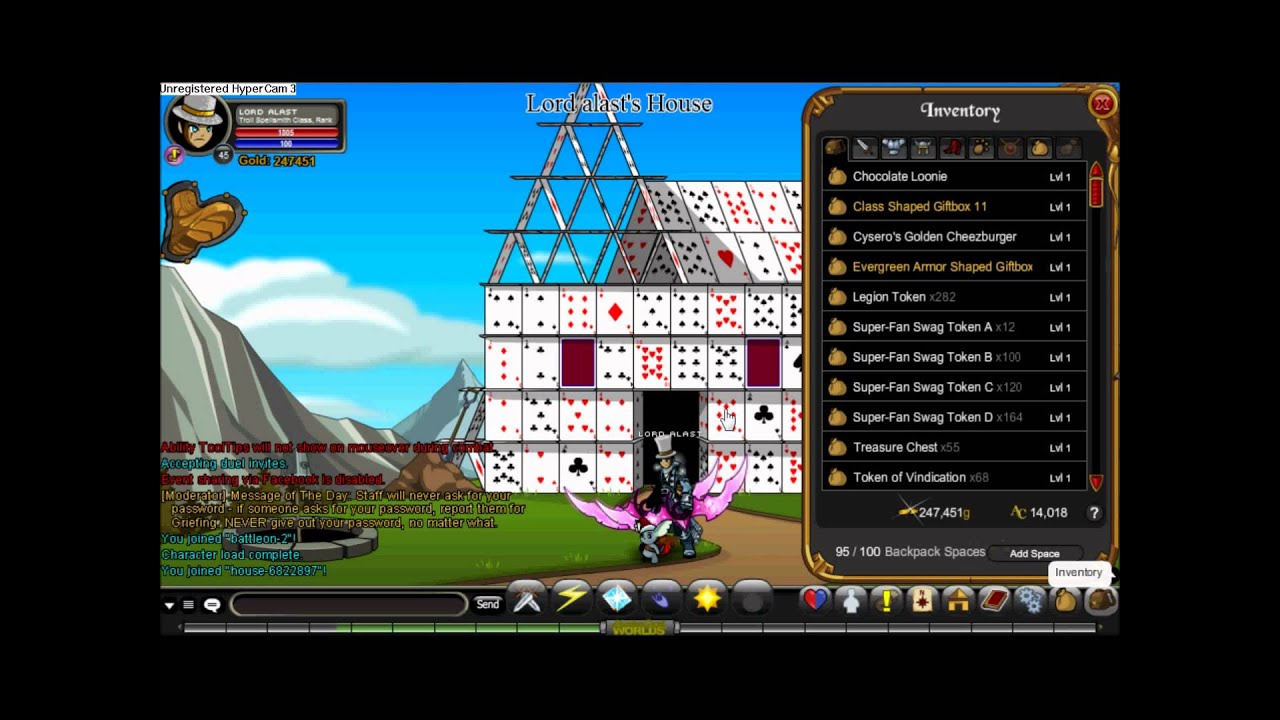 AQW 120 Inventory Space - YouTube