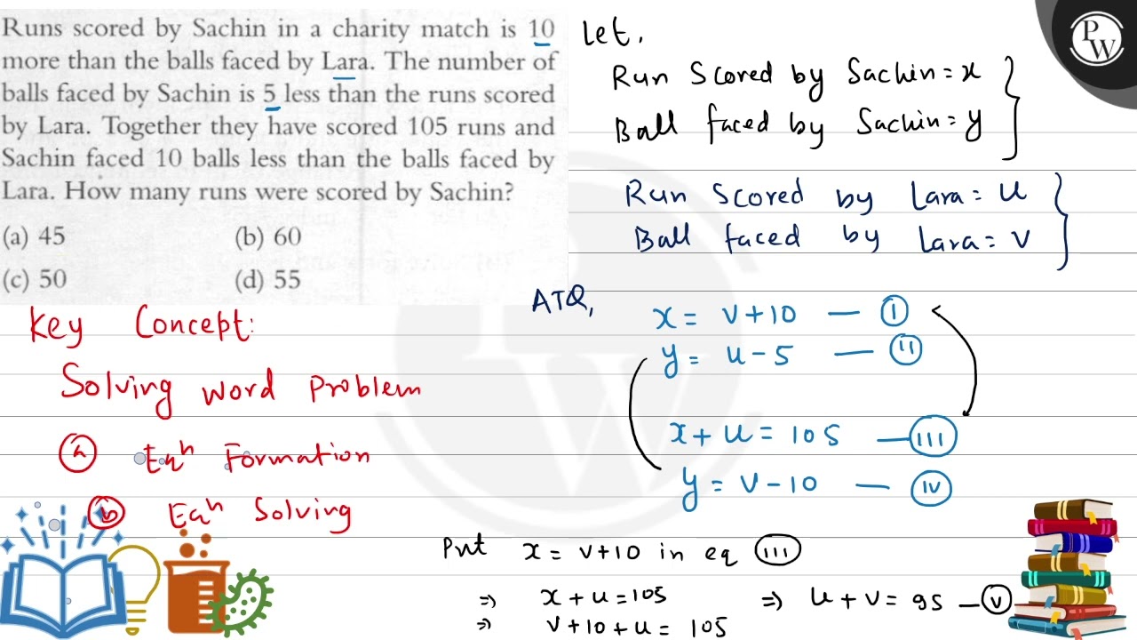 Runs Scored By Sachin In A Charity Match Is 10 More Than The Balls Runs Scored By Sachin In A Charity Match Is 10 More Than The Balls
