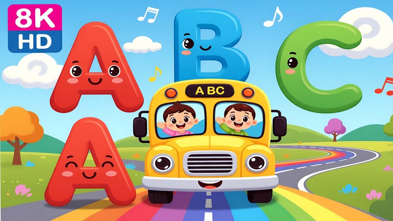 School Bus Alphabet Adventure 🚌🔤 | ABC Learning Cartoon for Toddlers ...