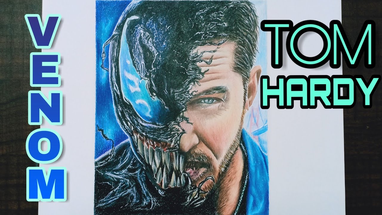 How to draw VENOM || Drawing TOM HARDY - TIMELAPSE - YouTube