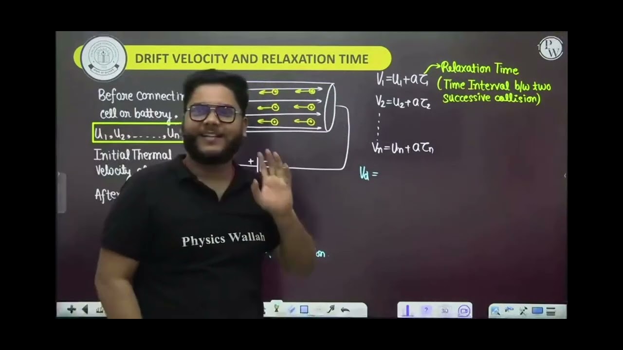 Lecture-04 derivation of drift velocity - YouTube