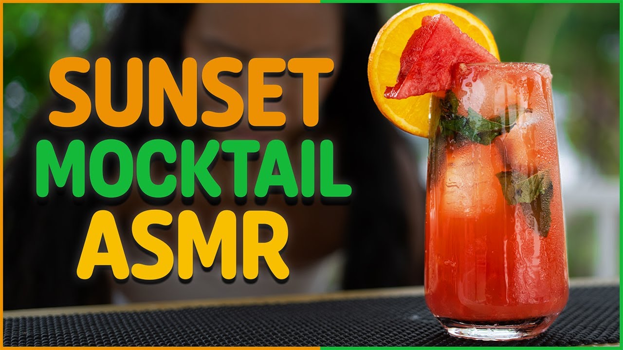 🍊🍉YOU Can't MISS this Watermelon Orange Sunset Mocktail 🍉🍊 | ASMR ...